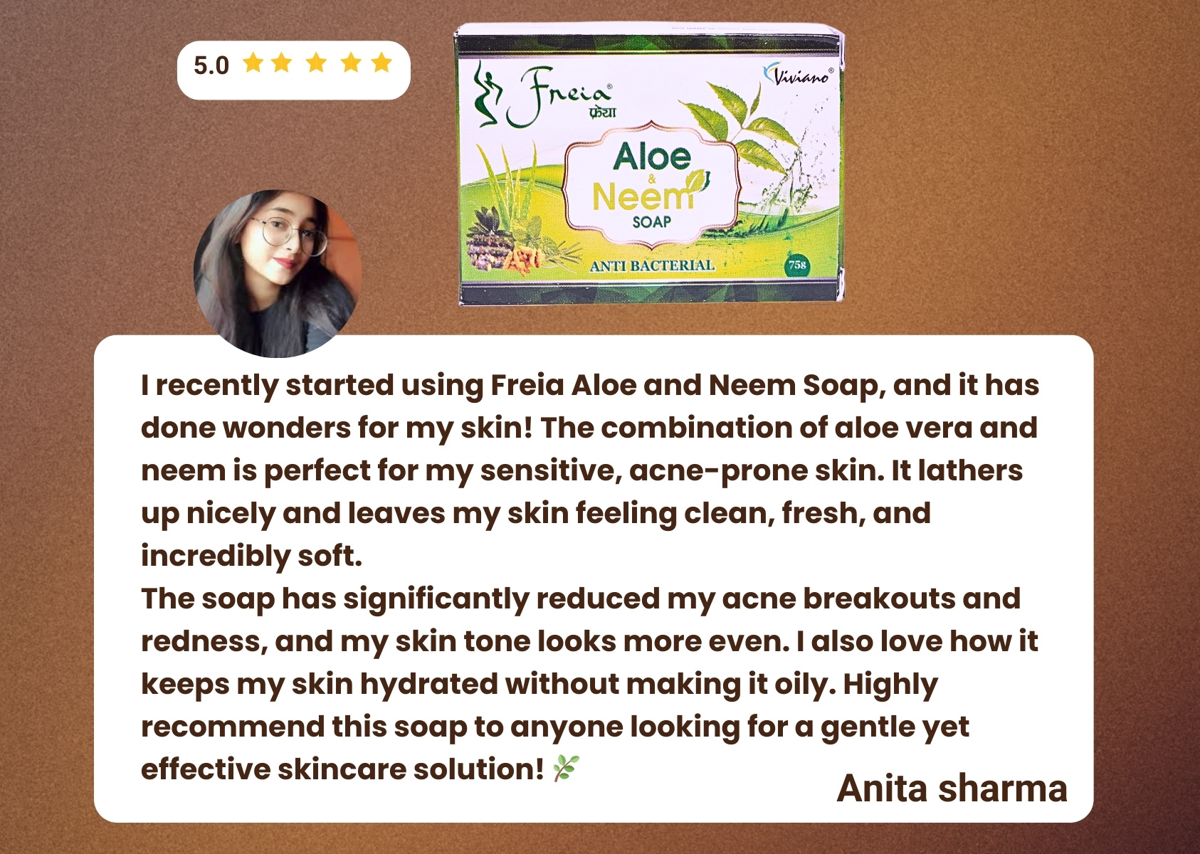 Freia Aloe and Neem Soap - Viviano