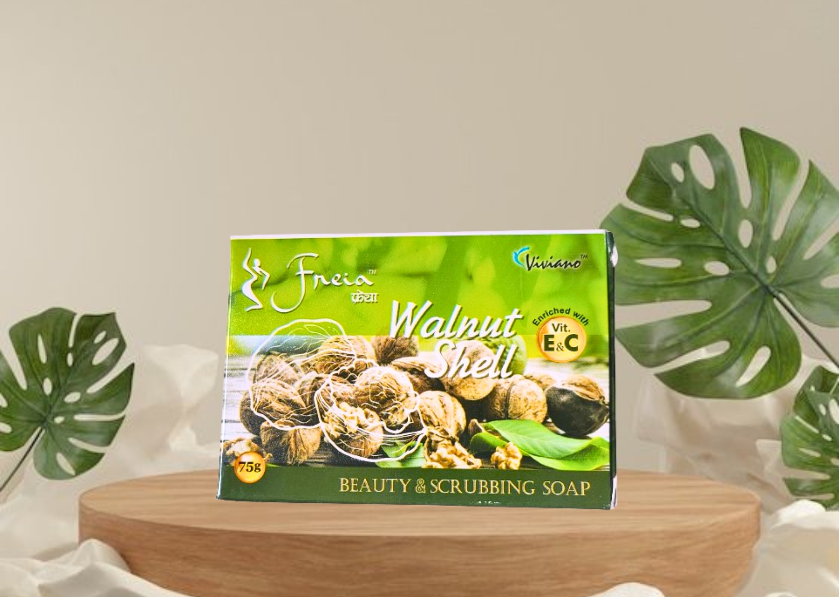 Freia Walnut Shell Scrub Soap - Viviano